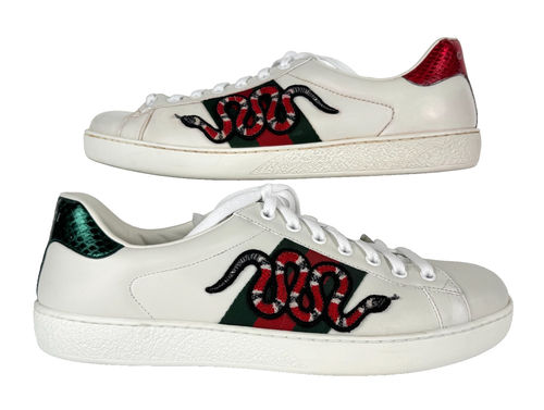Gucci Auth Men MisMatch Sz 6.5 7.5 US 6 7 UK 40 EU White Snake Sneakers ...