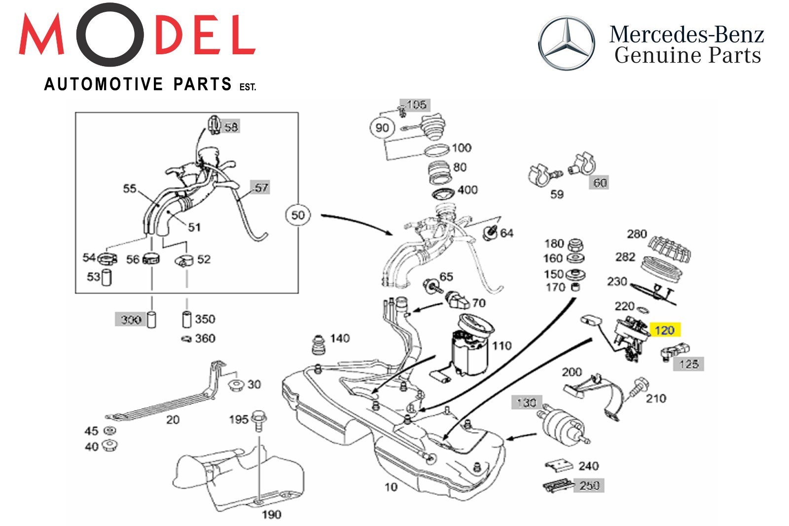 Mercedes-Benz Genuine Fuel Tank Sender Unit 2034705194 for sale online ...