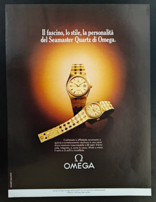 Montre Omega Seamaster Quartz Publicité 1 Page 1979 D'Origine | eBay