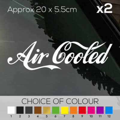 Air Cooled Vinyl Decal Sticker, 20cm x 5.5cm, Quantity 2 | eBay UK
