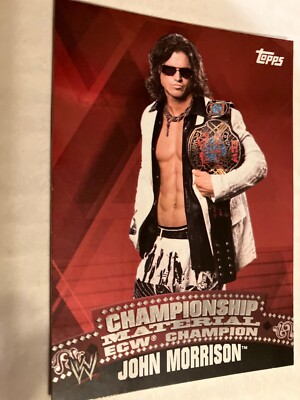 Puzzle John Morrison 2010 topps ecw champion belt insert WRESTLING card ...