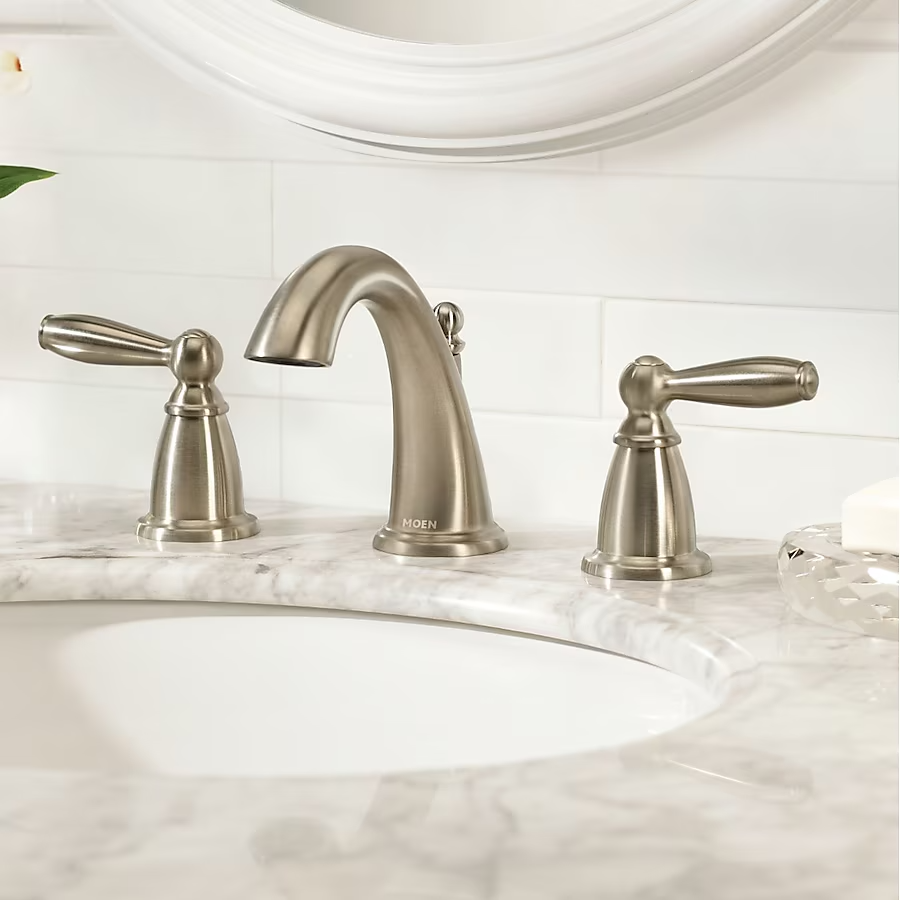 Moen T6620BN Brantford Brushed Nickel Two-Handle Bathroom Faucet ...