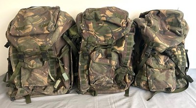 x3 British Military Issue DPM Camouflage PLCE 90 Litre Bergen Rucksack ...