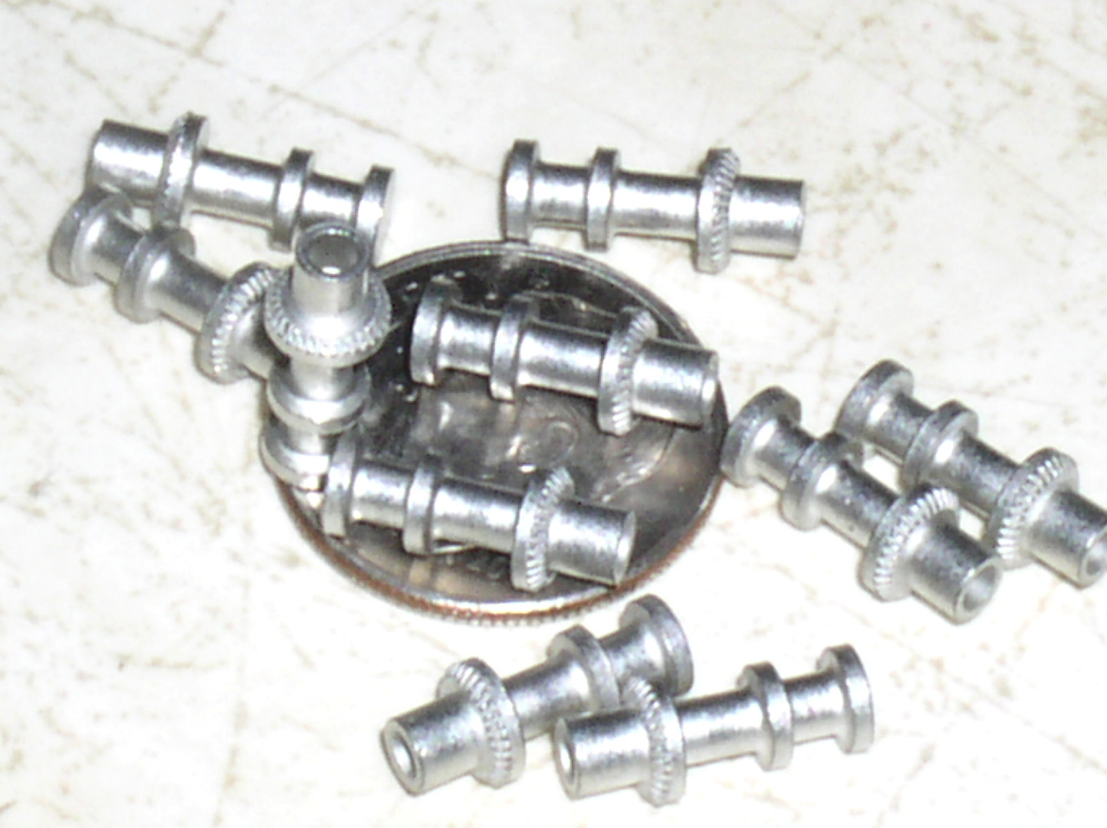 10 CONCORD 13-217-2-05 13217205 SILVER PLATED BRASS SWAGE PCB TURRET ...