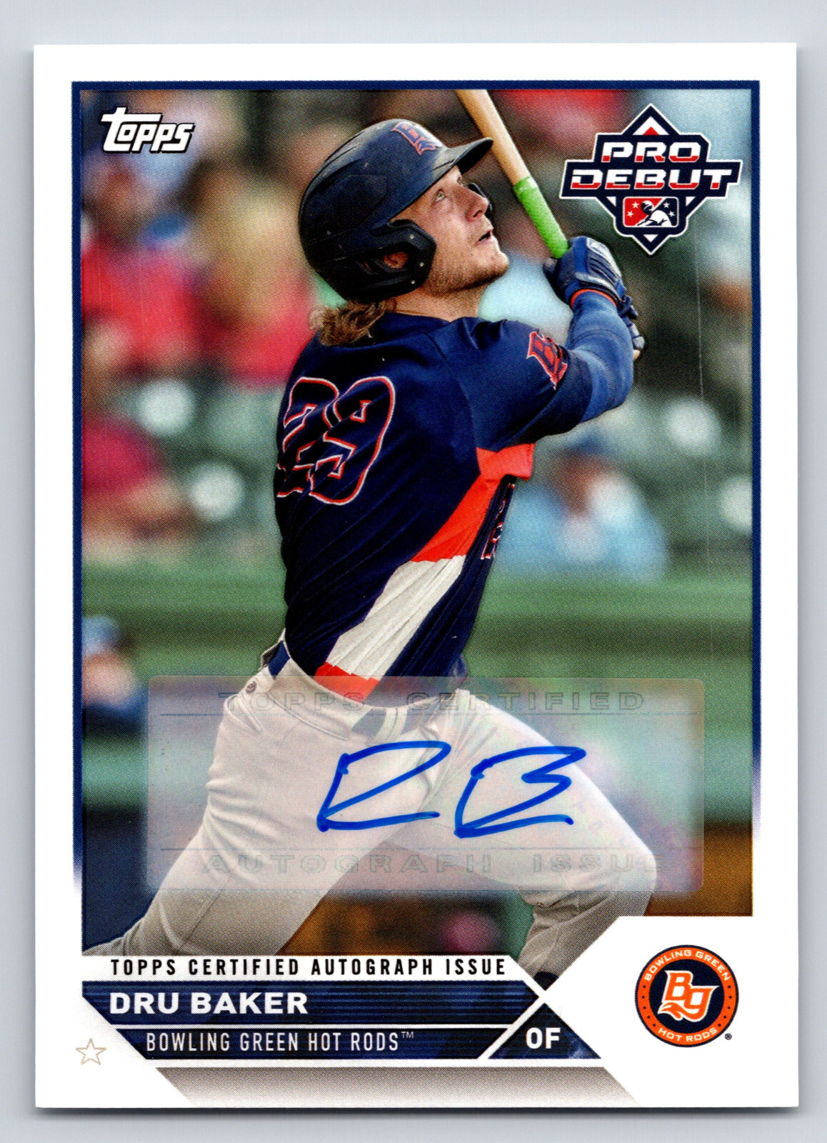 2023 Topps Pro Debut - DRU BAKER - Auto AUTOGRAPH | eBay