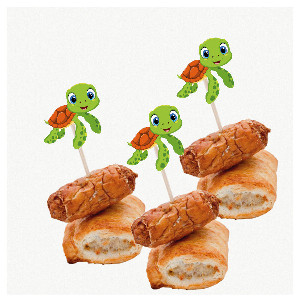 Turtle Tortoise Birthday Cupcake & Party Food Toppers Decorations Picks ...