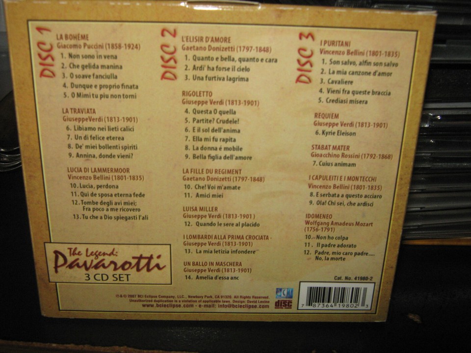 THE LEGEND LUCIANO PAVAROTTI 3 CD SET BRAND like NEW | eBay