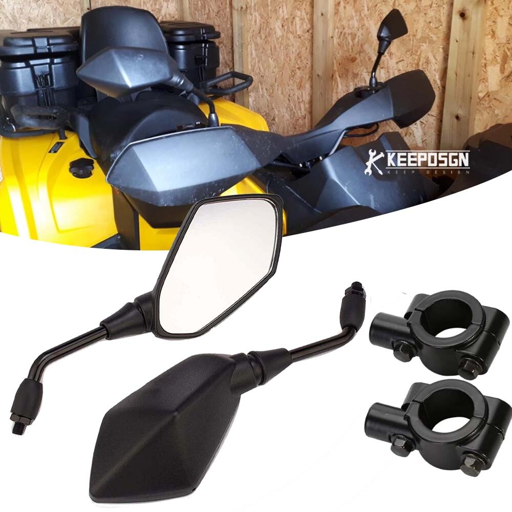 For Can-Am Ryker 600 900 Motorcycle Rear View Side Mirrors+10mm Clamp ...