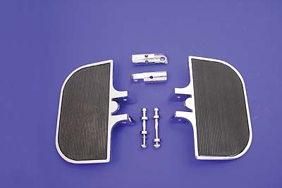 Passenger Mini Footboards Chopper Dyna Softail Chrome Rubber | eBay