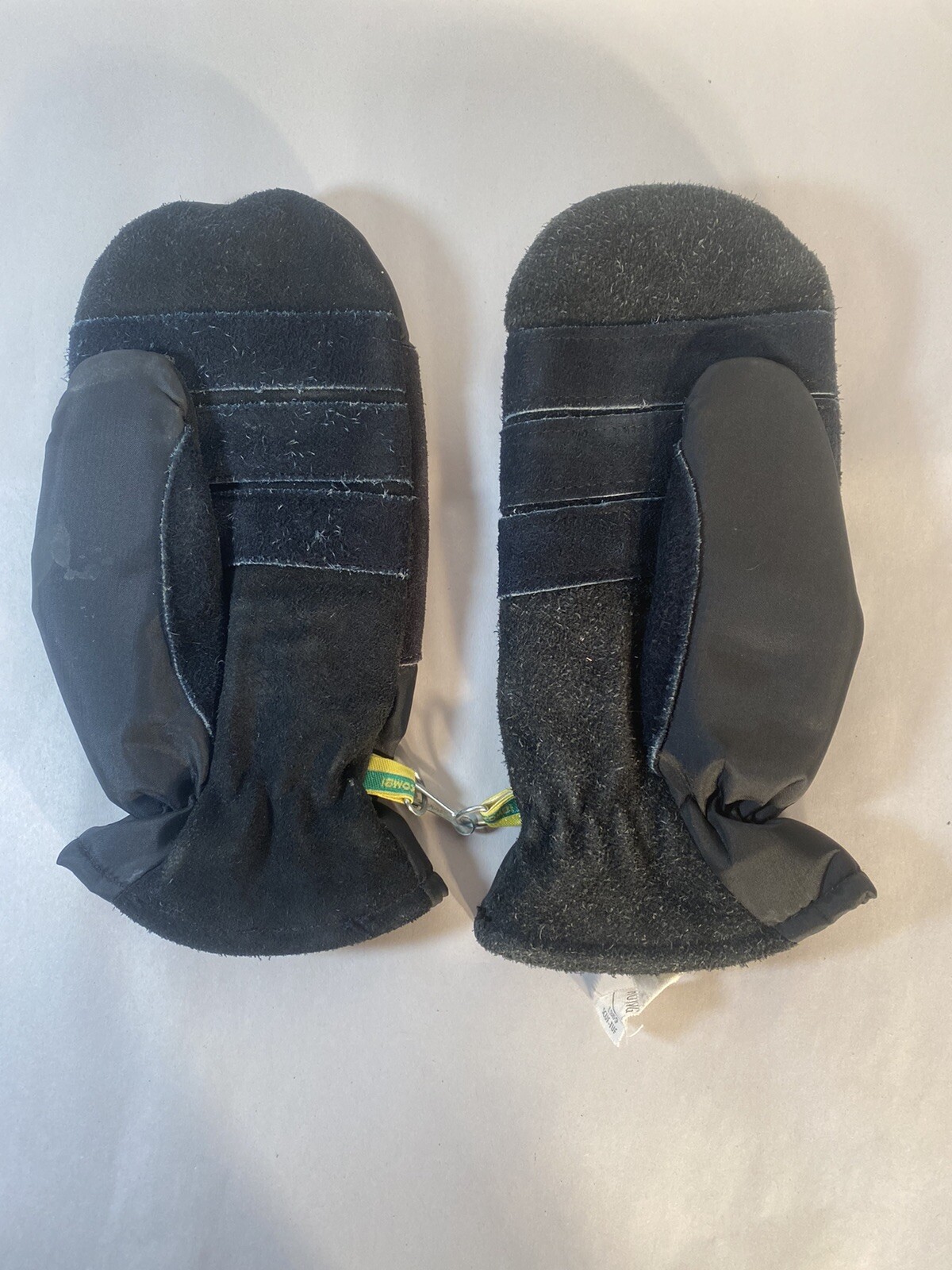 KOMBI Leather Thermal Ski Mittens Gloves Mens Small Black Hong Kong ...