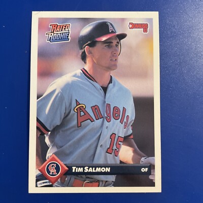 Tim Salmon 1993 Donruss Rated Rookie Baseball Card #176 California ...