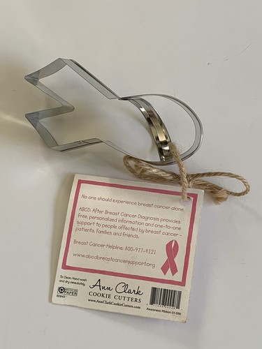 New Breast Cancer METAL RIBBON COOKIE CUTTER 5" w/Recipe Tag | eBay