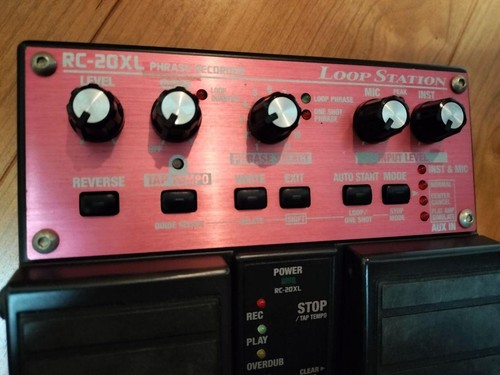 BOSS RC-20XL Pink Loop Station Overdub Reverse Auto Start Mic AUX IN ...