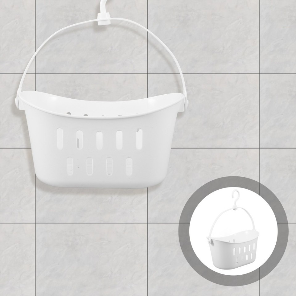 Plastic Wall Hanging Basket Bathroom Kitchen Storage Rack Sundries ...
