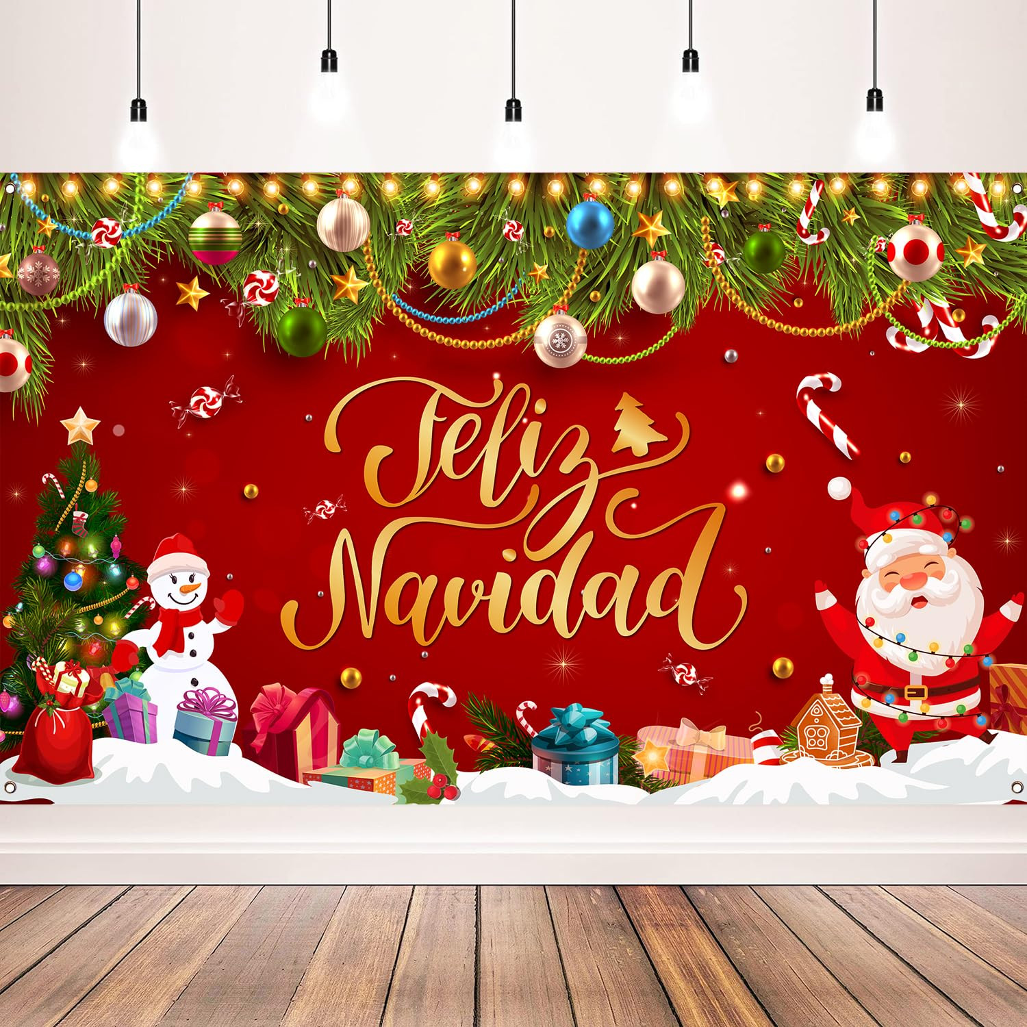 Feliz Navidad Christmas Decorations, Feliz Navidad Banner for Holiday ...