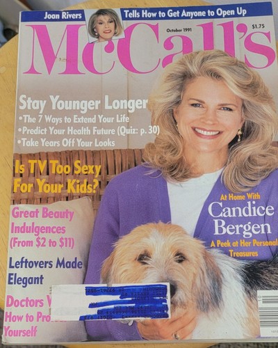1991 OCTOBER MCCALL'S MAGAZINE - CANDICE BERGEN FRONT COVER - E 669 | eBay