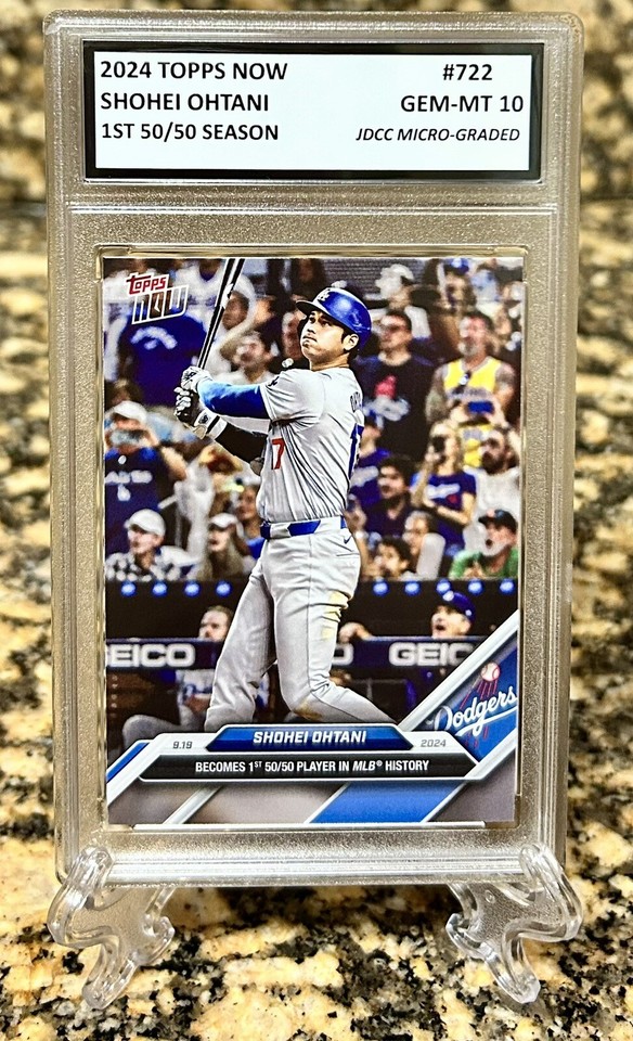 SHOHEI OHTANI 2024 TOPPS NOW 1st MLB 50/50 Season GRADED GEM-MT 10 #722 ...