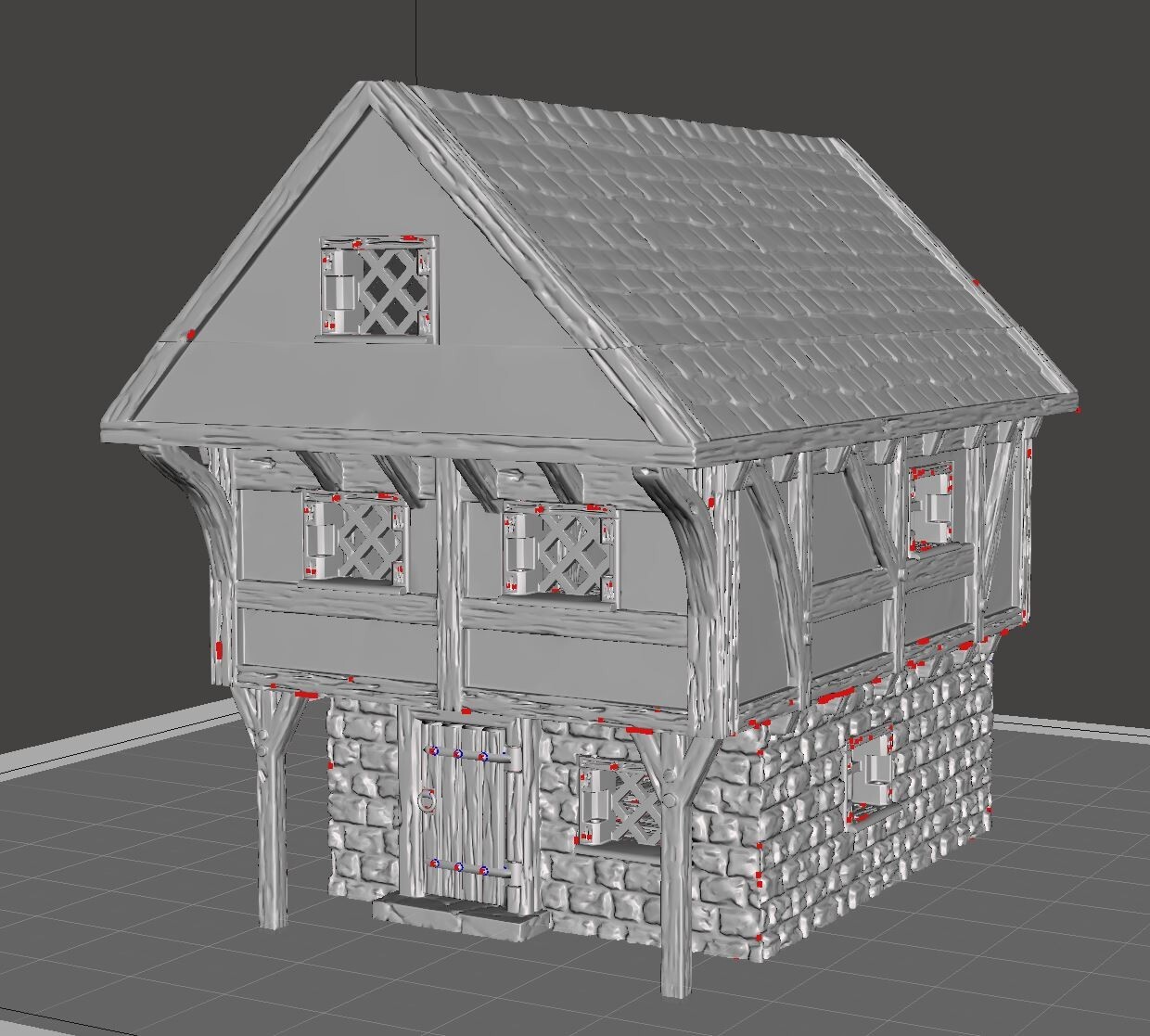 Medieval Harbor House 1:72 scale wargame terrain model kits Building ...