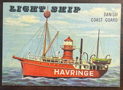 1955 Topps Rails And Sails Danish Coast Guard No 167 Light Ship Nice ...