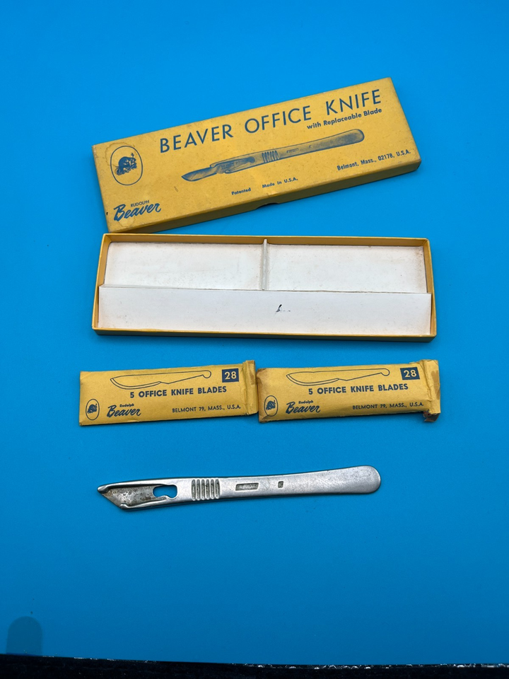 VINTAGE BEAVER Scalpel Office Knife Blade with Original Box - EXTRA ...