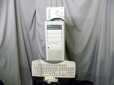 Gateway 2000 ATX-TOWER Vintage Retro Gaming Computer W/Keyboard ...