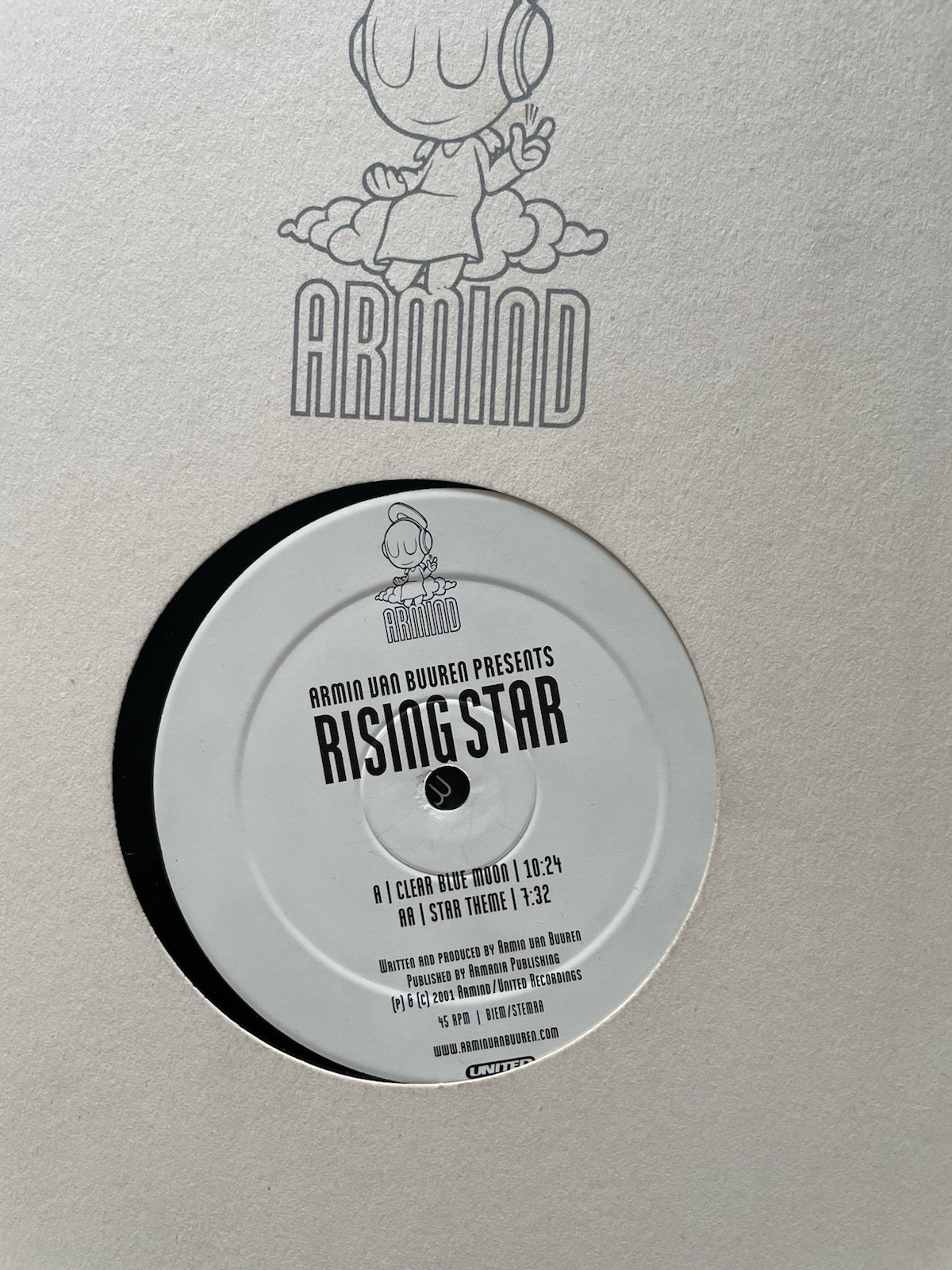 Trance Vinyl - Armind Pres. rising Star - Clear Blue Moon/star Theme ...