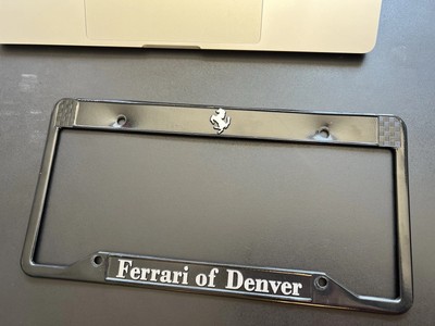 Ferrari DENVER COLORADO LICENSE PLATE FRAME Made In USA OEM Dealer | eBay