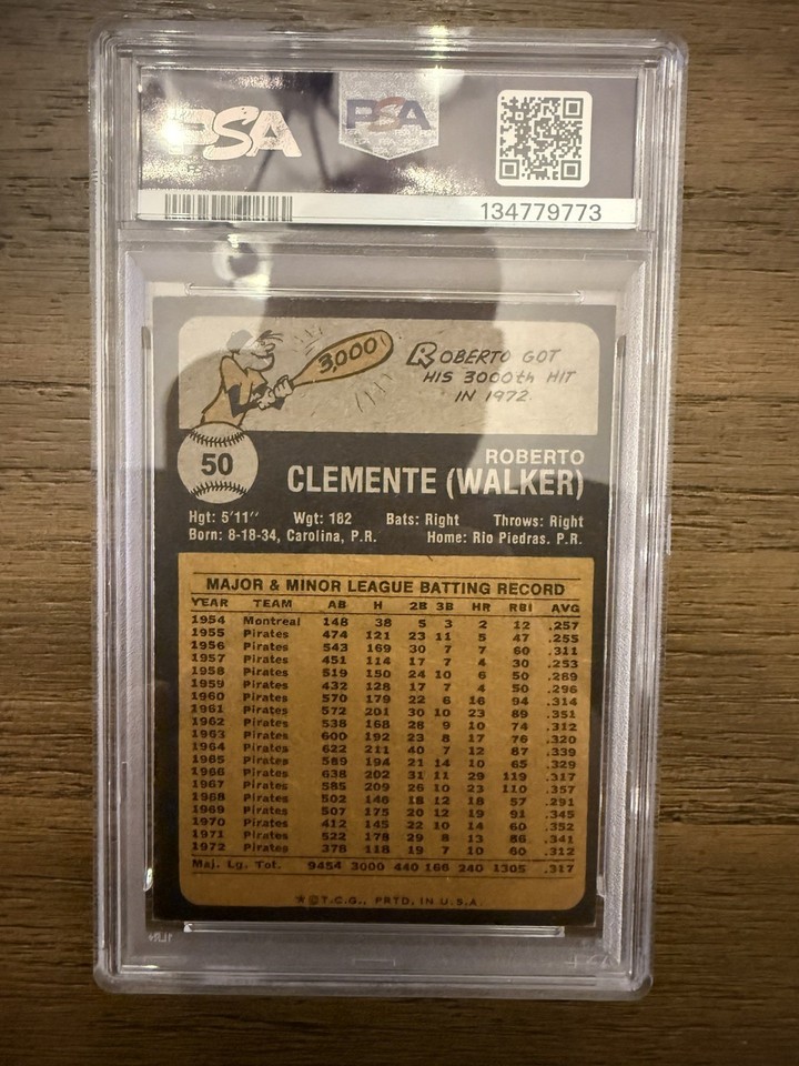 1973 Topps #50 Roberto Clemente PSA 5 EX Pittsburgh Pirates HOF | eBay