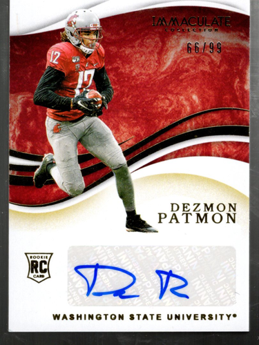B4377- 2020 Immaculate Collection Collegiate #63 Dezmon Patmon Auto /99 ...