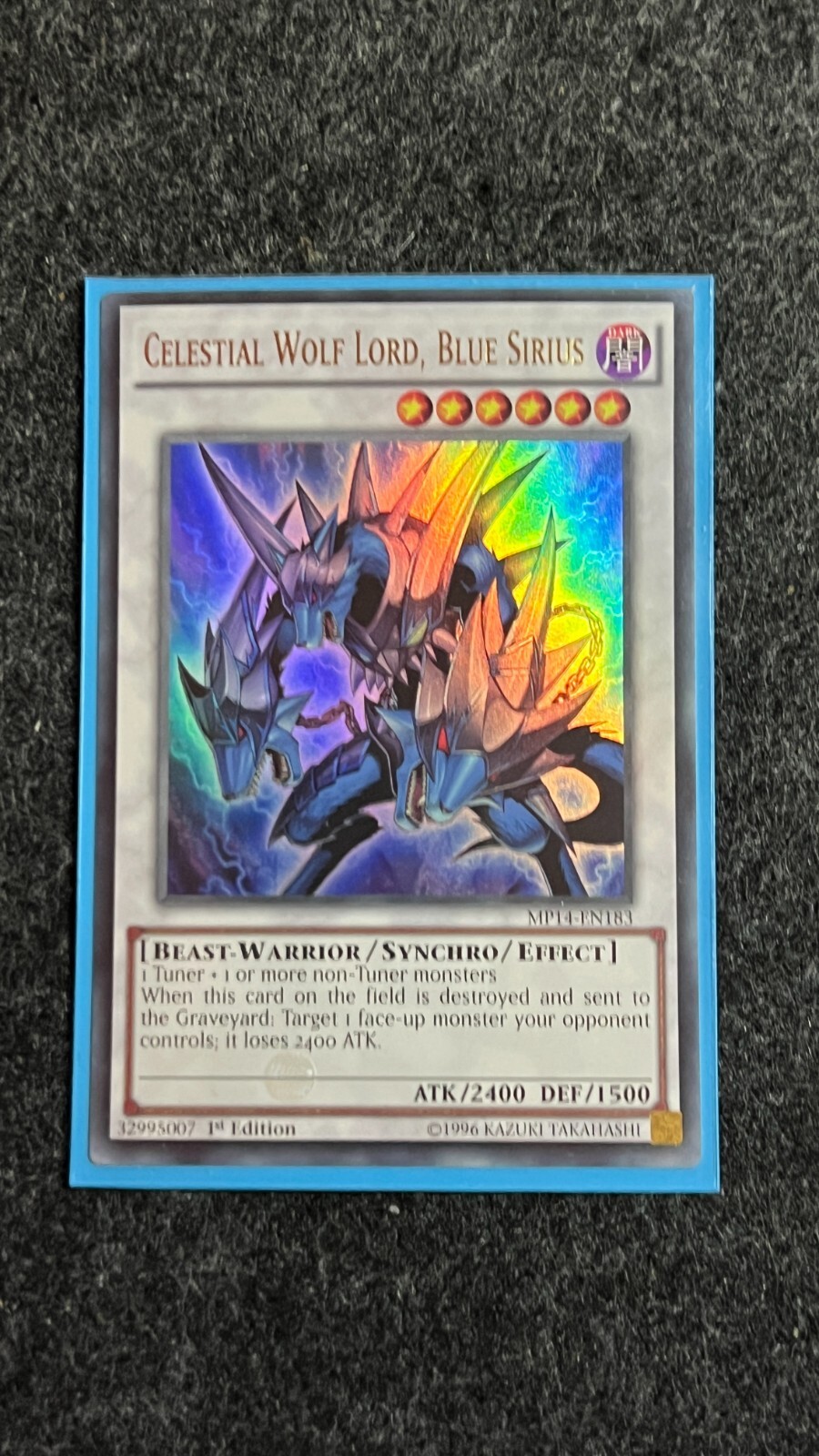 YUGIOH CELESTIAL WOLF LORD BLUE SIRIUS ULTRA RARE MP14-EN183 1ST EDITION NM | eBay UK