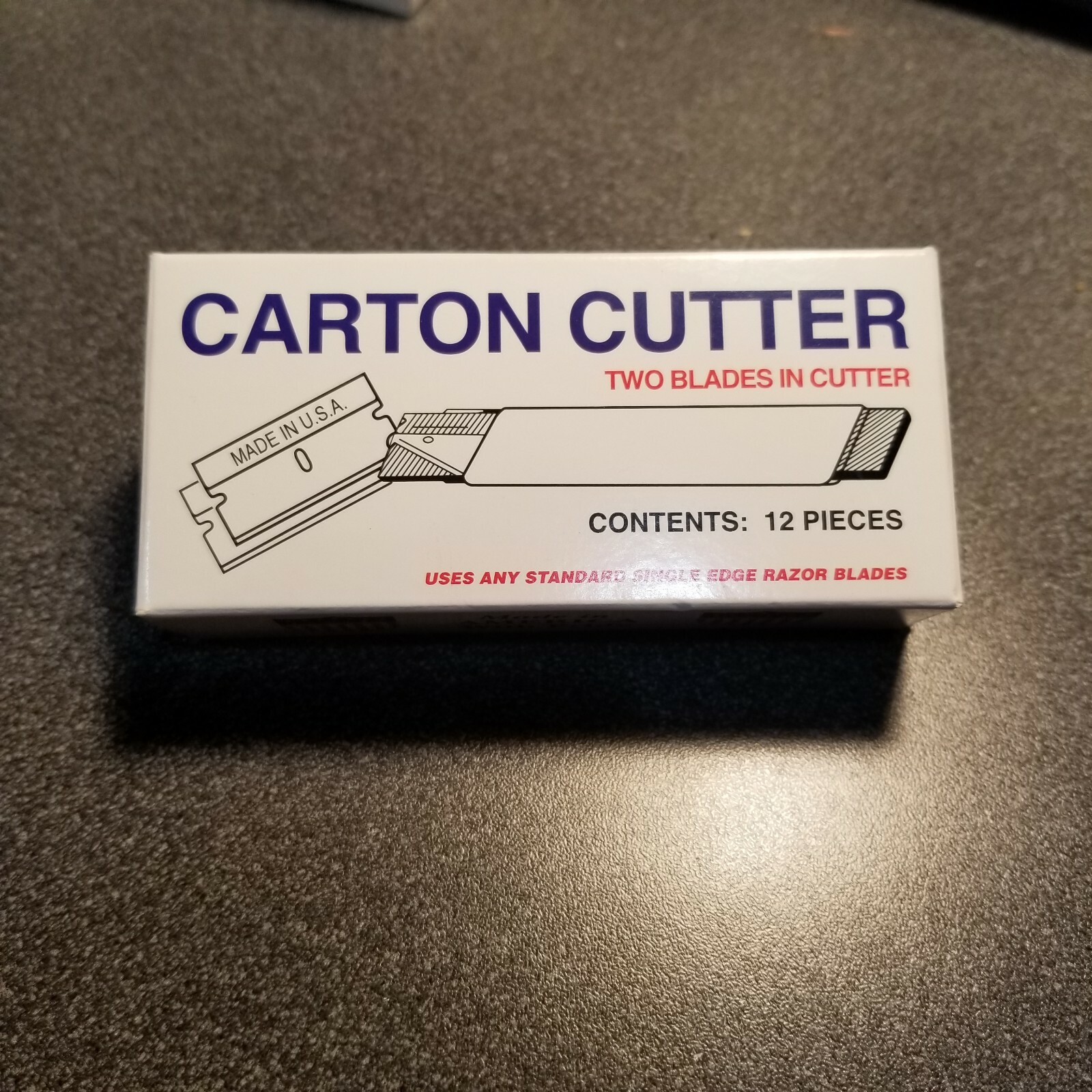 12 Carton Cutter Made in USA Compact Utility Retractable - RARE DOUBLE ...