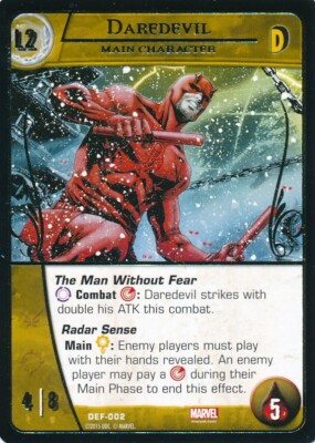 DEF-002 DAREDEVIL Upper Deck Marvel VS System GOLD FOIL DEFENDERS | eBay