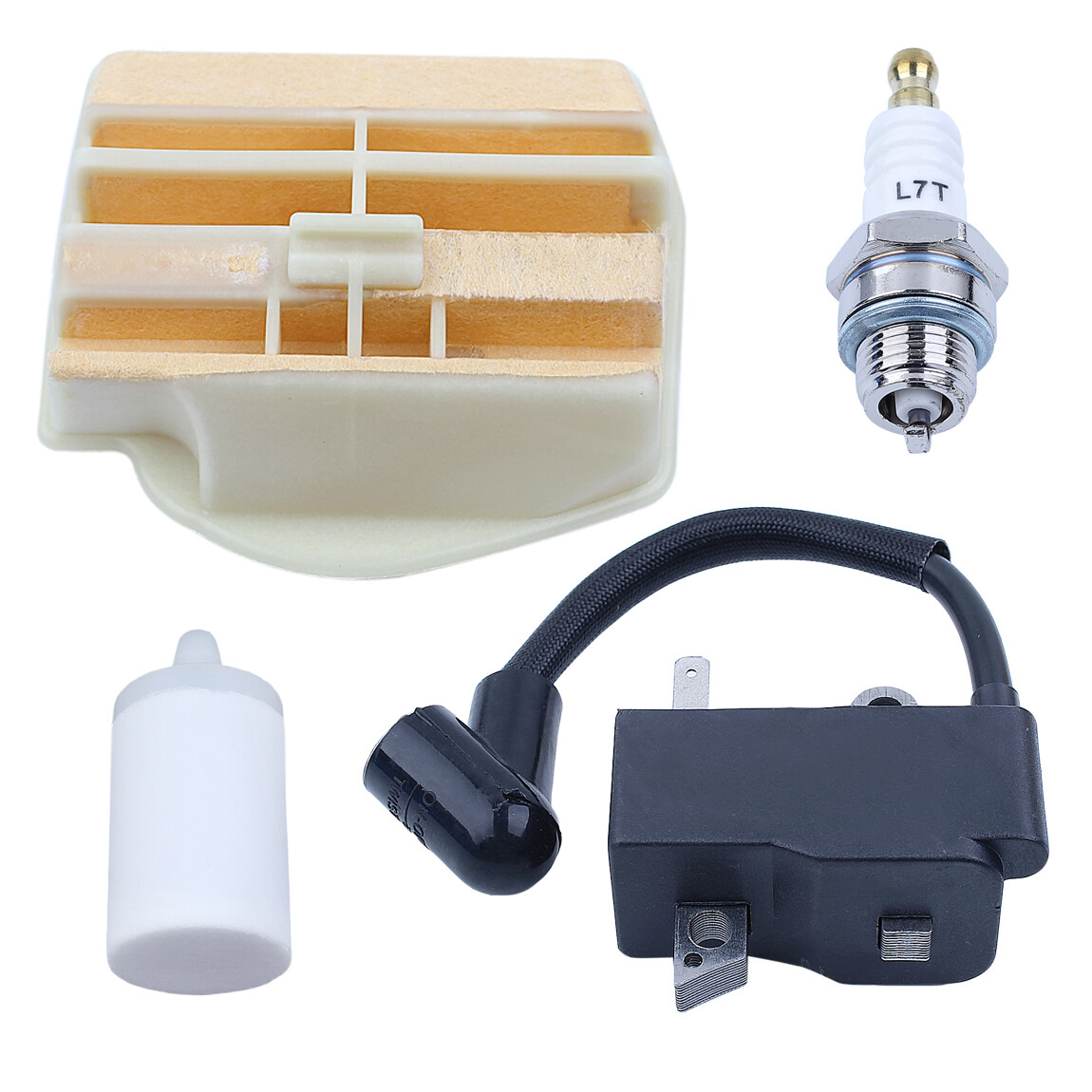 Ignition Coil Air Filter Kit For Husqvarna 445 450 445e 450e Chainsaw ...