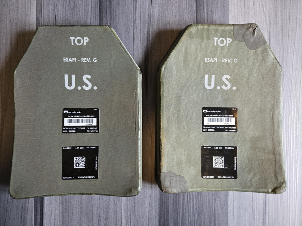 USED Pair X2 Green Enhanced Strike Face Plates 7.62mm APM2 Size: Small ...