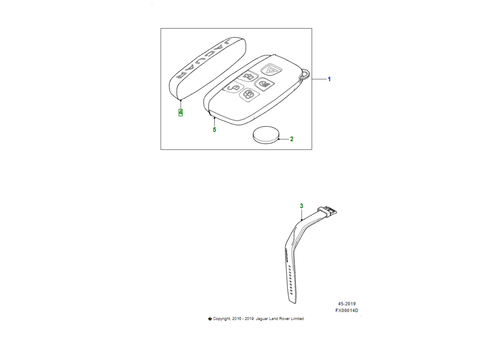 Jaguar Key Remote Cover C2D33135 | eBay
