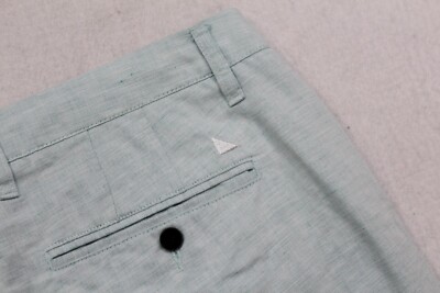UNTUCKit Chino Shorts Linen Light Blue Flat Front Mens Size 40 x 10" | eBay