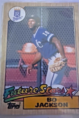 Bo Jackson Rookie Card Topps 1987 #170 Printing Mistakes / Errors Very ...