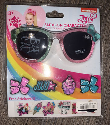 JOJO Siwa nickelodeon sunglasses 100 Uv Costume Rainbow Hair Bow Charm ...