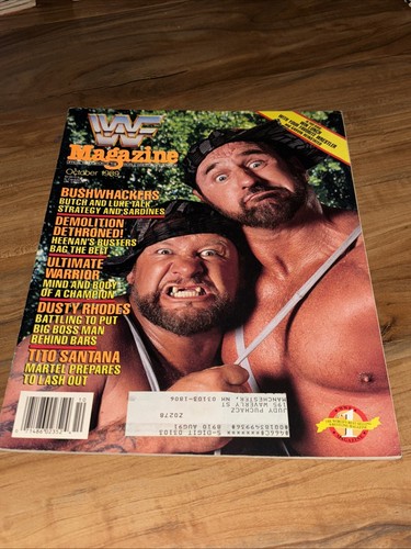 WWF WRESTLING MAGAZINE OCTOBER 1989 VINTAGE OOP WWE WCW 80s (NO CATALOG ...