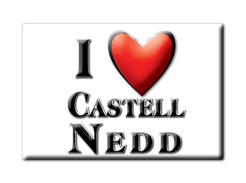 Castell Nedd, Neath Port Talbot, Wales - Fridge Magnet I Love Souvenir ...