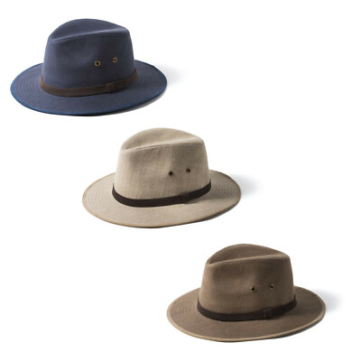 Failsworth Irish Linen Classic Safari Fedora Hat UPF40+ 3 colours Sized ...