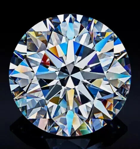 5CT Round Cut Lab Grown Certified Natural D Color FL Clarity Loose ...