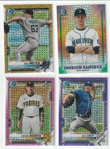 2021 BOWMAN CHROME PROSPECT MEGA BOX MOJO REFRACTOR UPICK MEYER ACOSTA HANCOCK | eBay