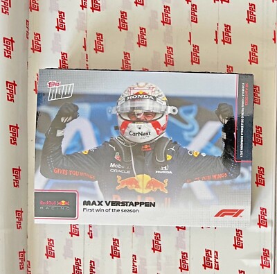 Max Verstappen Topps Now F1 2021 #004 First Win of 2021 Print Run: 7899 ...
