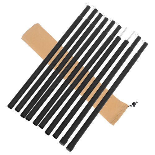 Tent Accessories Tarp Poles Heavy Duty Awning Support Rods Metal Kit ...