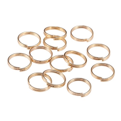 8mm Thick Strong Stainless Steel KC Gold Keyring Split Rings Key Chain ...