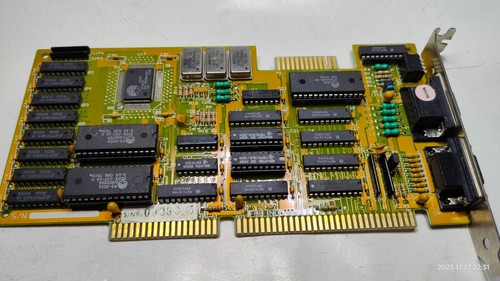 1990 ISA VGA Card OAK OTI 037C (IDW37162002) 256KB DRAM 386 486 DOS ...
