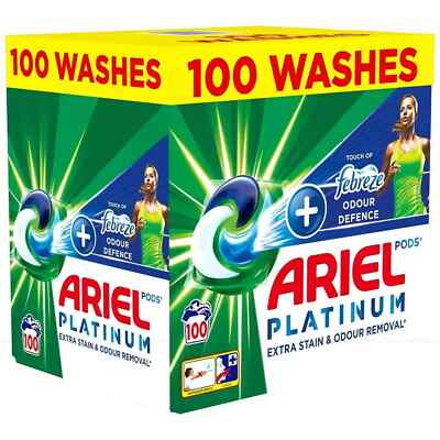 Ariel Platinum + Febreze Washing Detergent Tablets Capsules 50 / 100 ...