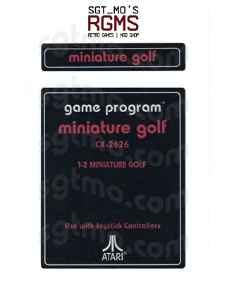 Atari 2600 Replacement Text Style Label - Miniature Golf | eBay