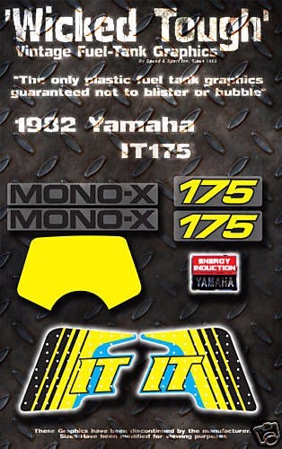 YAMAHA 1982 IT175 WICKED TOUGH DECAL GRAPHIC KIT | eBay